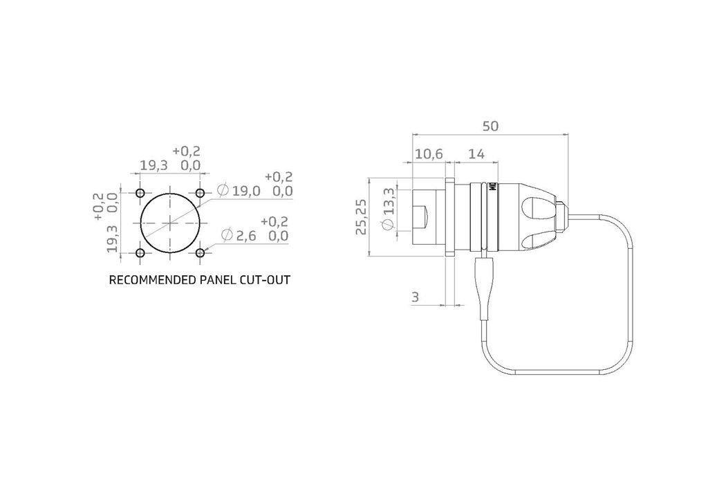 PROCON Mini Square - Expanded beam connector | Micropol
