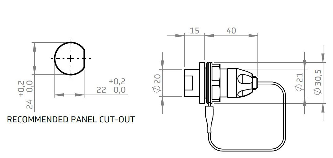 PROCON Mini D-Hole LP - Expanded beam connector | Micropol