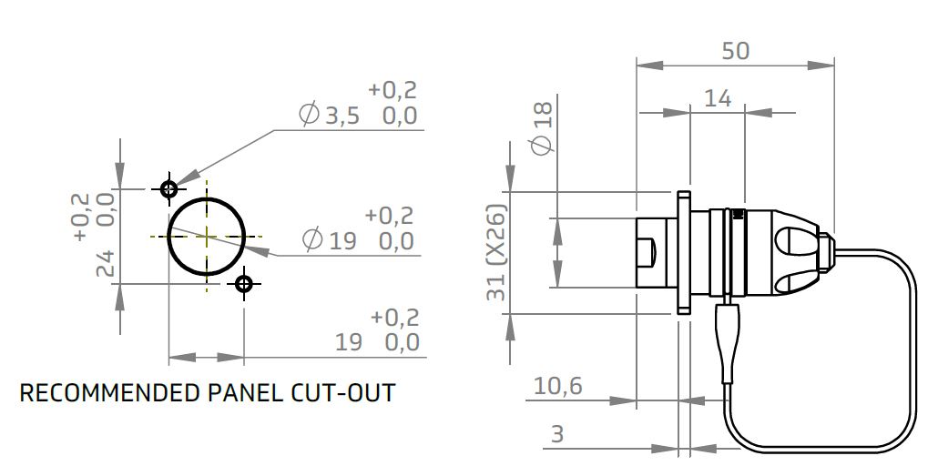 PROCON Mini XLR - Expanded beam connector | Micropol