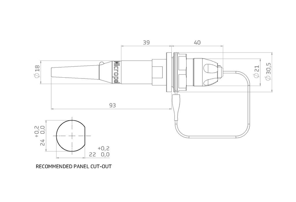 PROCON Mini D-Hole Sealed - Expanded beam connector | Micropol